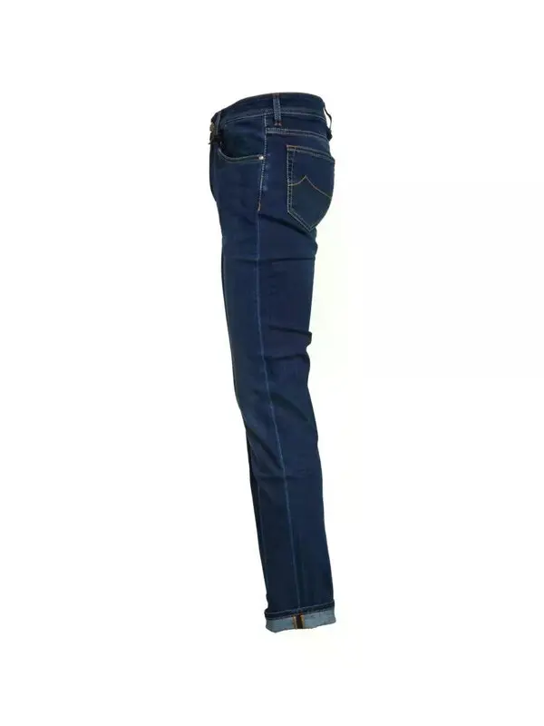 Jacob Cohen Patterned Insert Slim Fit Jeans
