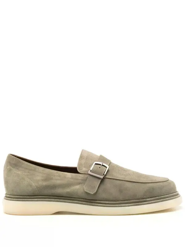 Fratelli Rossetti Buckled Suede Loafers