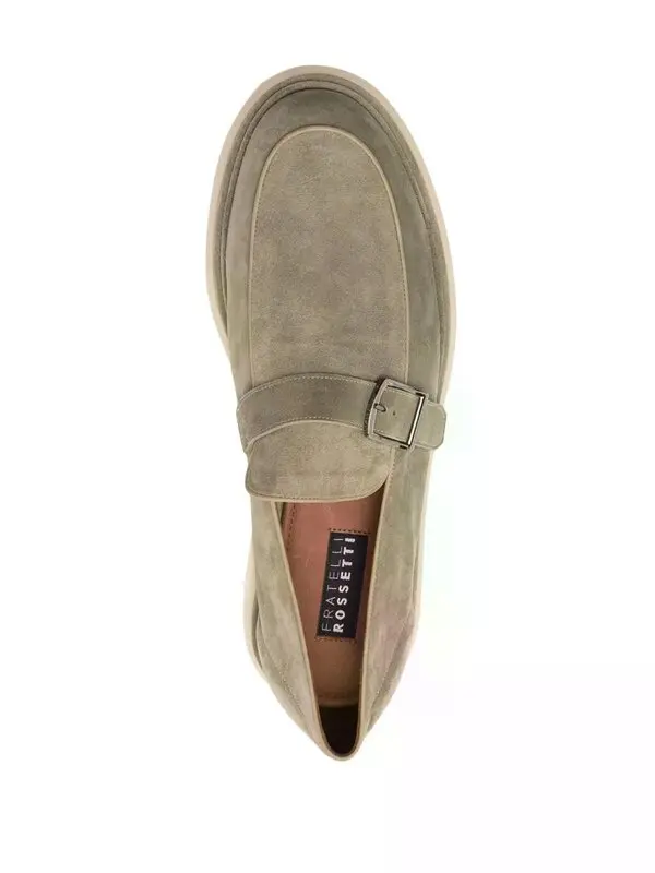 Fratelli Rossetti Buckled Suede Loafers