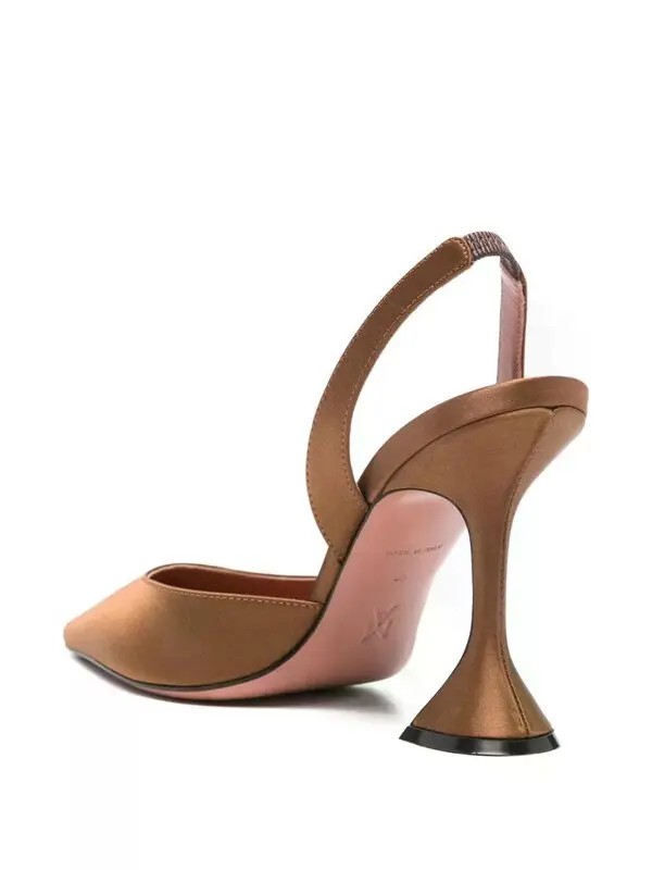 Amina Muaddi Holli Slingback Pumps - Brown