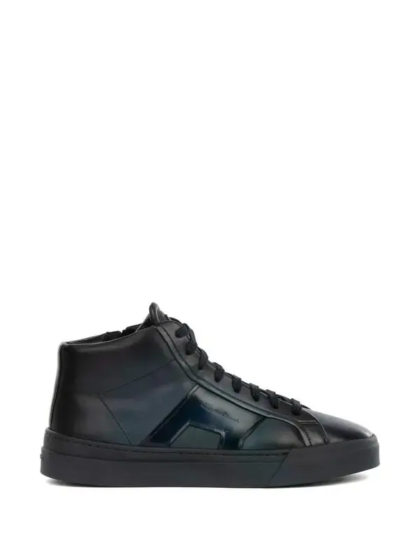 Santoni Leather High-top Sneakers
