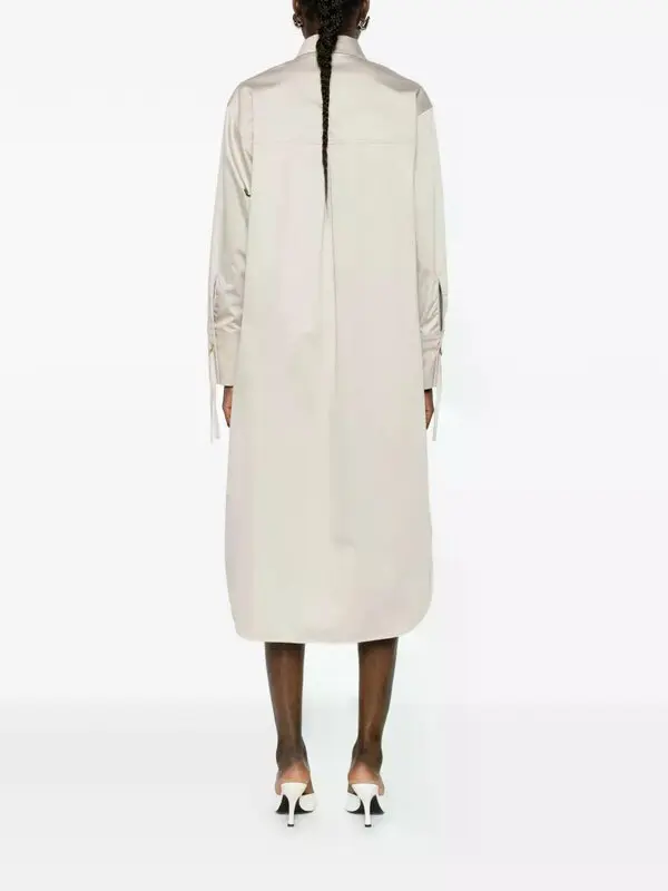 Agnona Cuff-tie Midi Shirt Dress