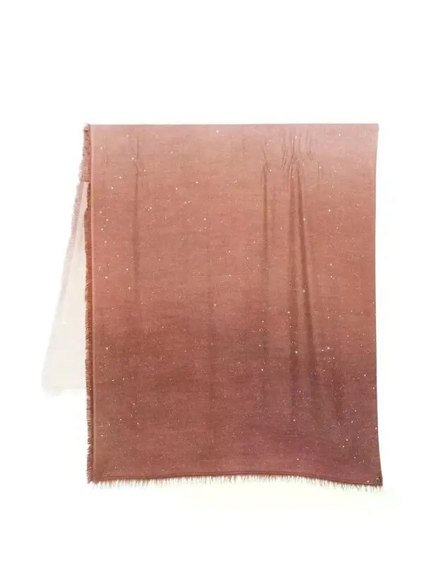 Faliero Sarti Luccicante Ombré Fringed Scarf - Brown