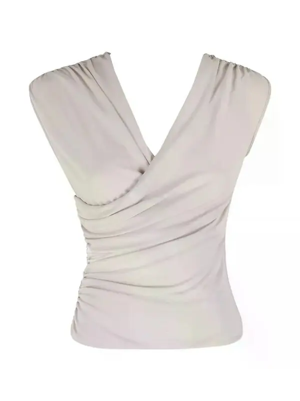 Andamane Draped V-neck Blouse