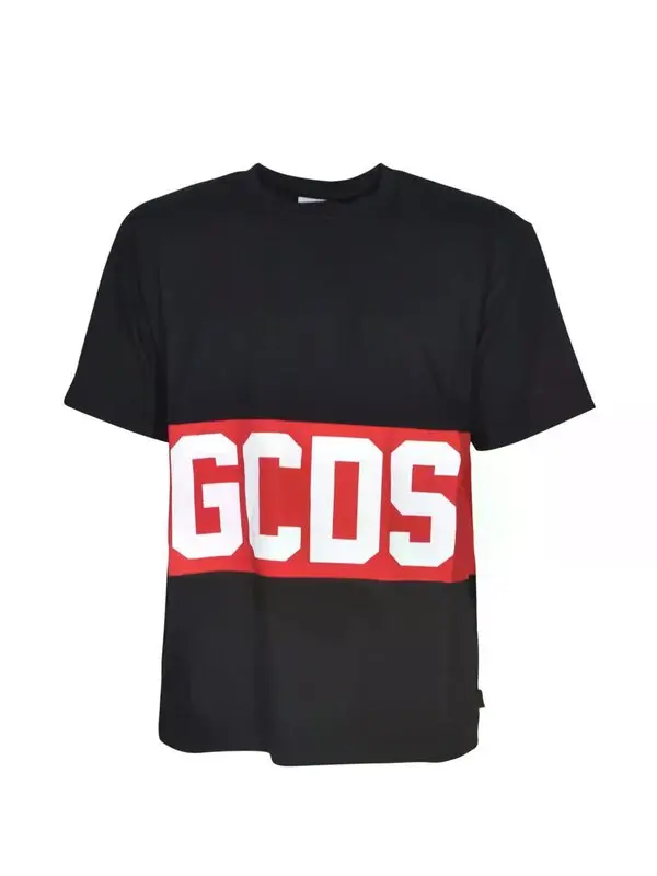 Gcds Logo-band Oversized T-shirt - Black
