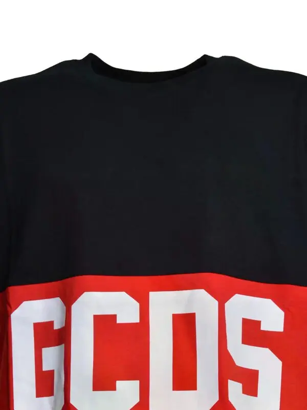Gcds Logo-band Oversized T-shirt - Black