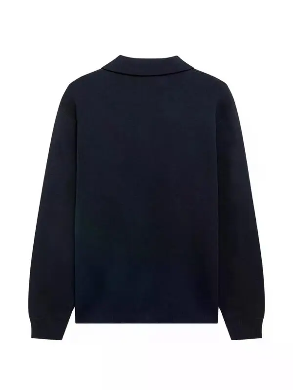 AUTRY Stripe-detail Knit Shirt Jacket - Blue