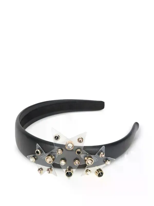 Red Valentino Star Embellished Headband - Black