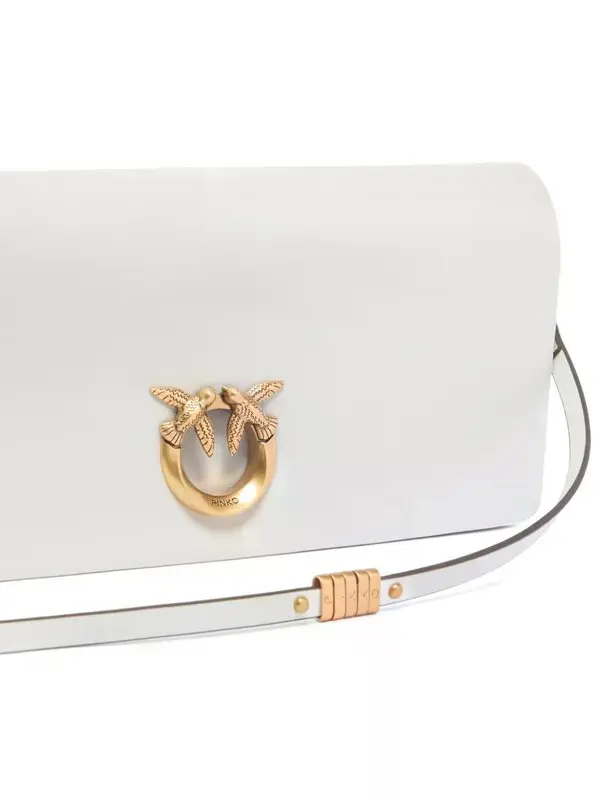 Pinko Love Click Soft Shoulder Bag - White