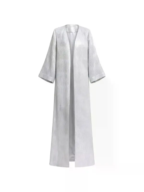 GEMY MAALOUF Open Loose-cut Maxi Kaftan - Silver