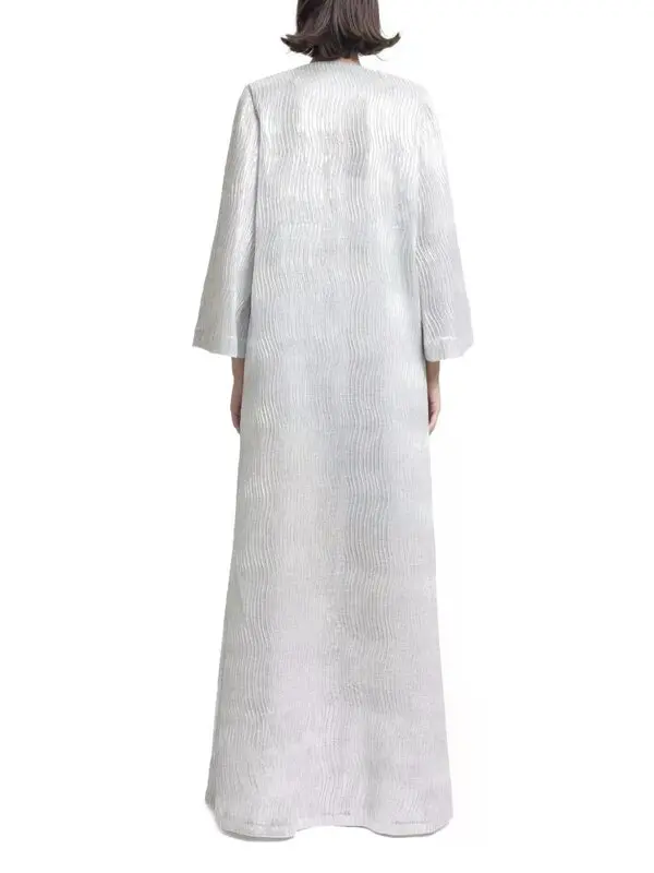 GEMY MAALOUF Open Loose-cut Maxi Kaftan - Silver