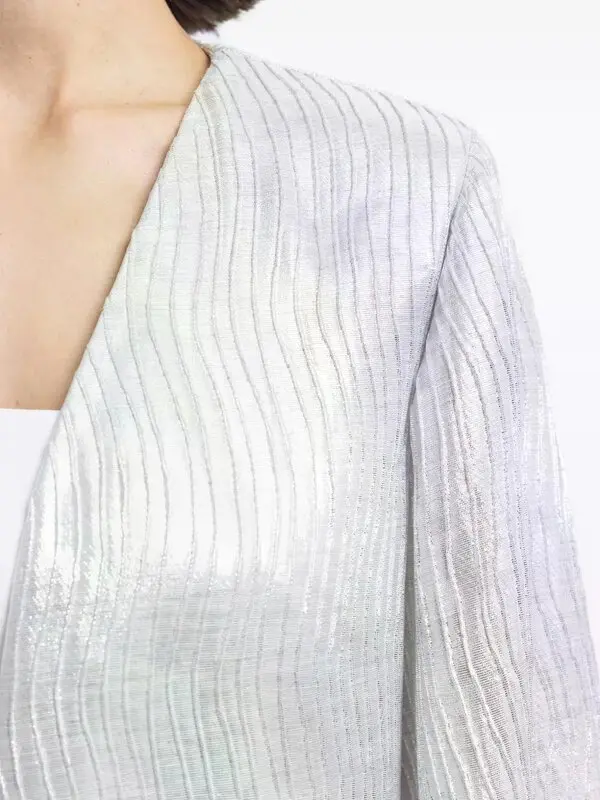 GEMY MAALOUF Open Loose-cut Maxi Kaftan - Silver