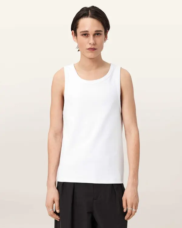 ALLSAINTS Axel Ribbed Vest - White