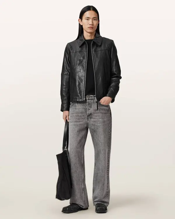 ALLSAINTS Repurpose Tailored Leather Zip-up Jacket
