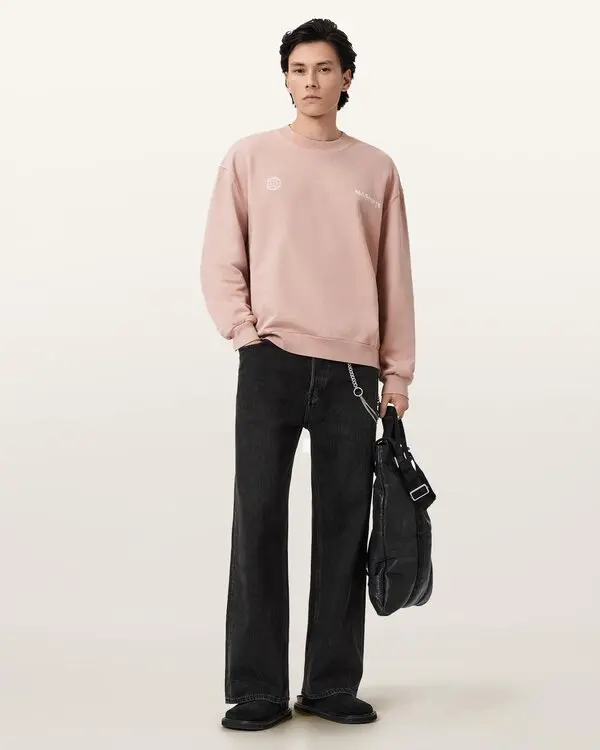 ALLSAINTS Emblem Crew Neck Sweatshirt