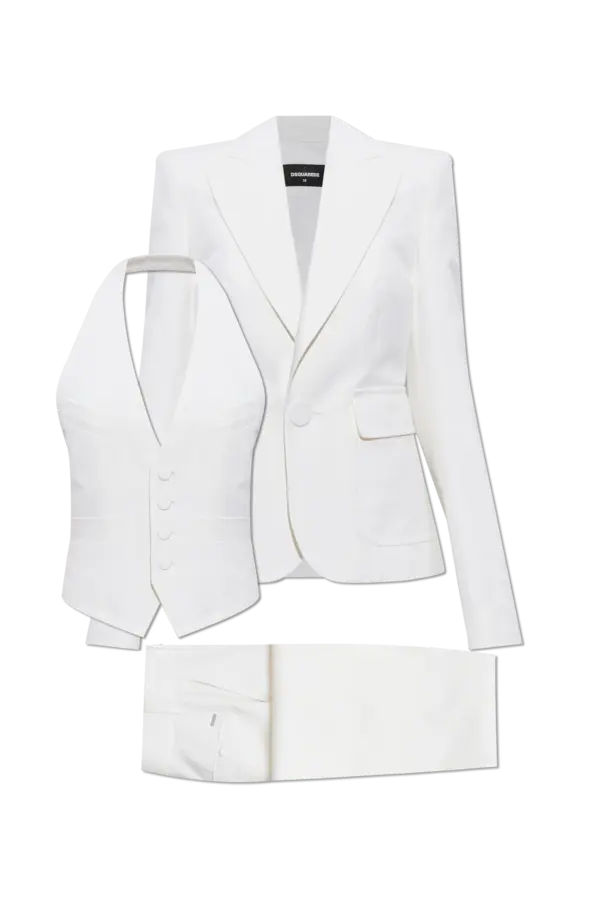 Dsquared2 Suit With Silk Trim