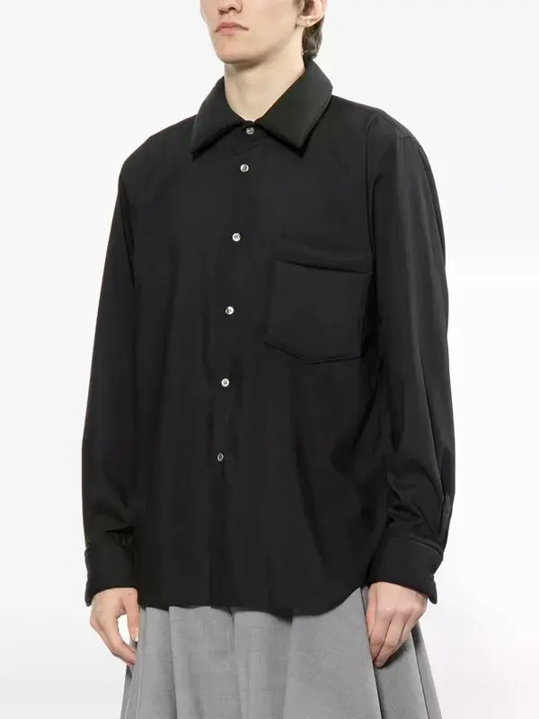 Comme Des Garçons Puffy-pocket Shirt - Black
