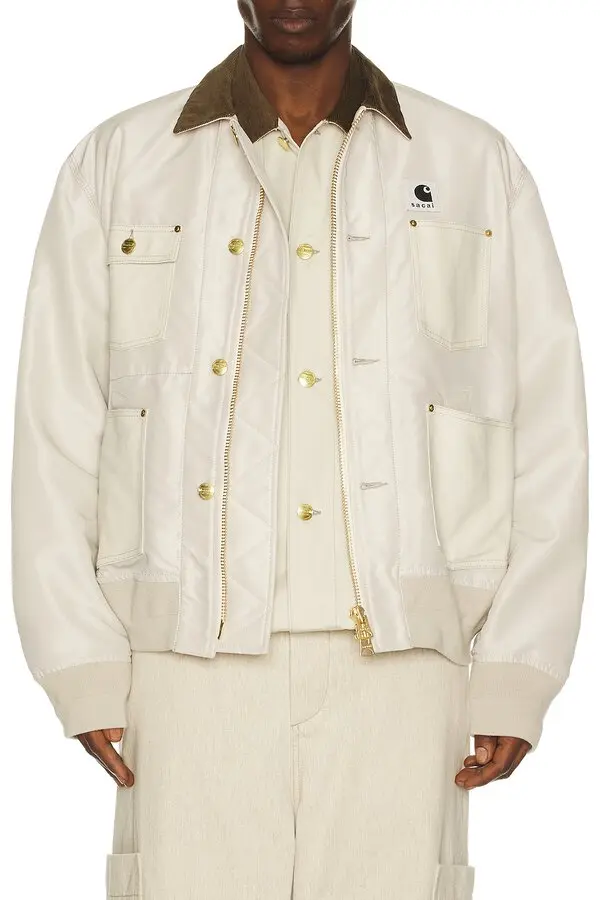 Sacai X Carhartt Wip Nylon Twill Duck Blouson - Ivory