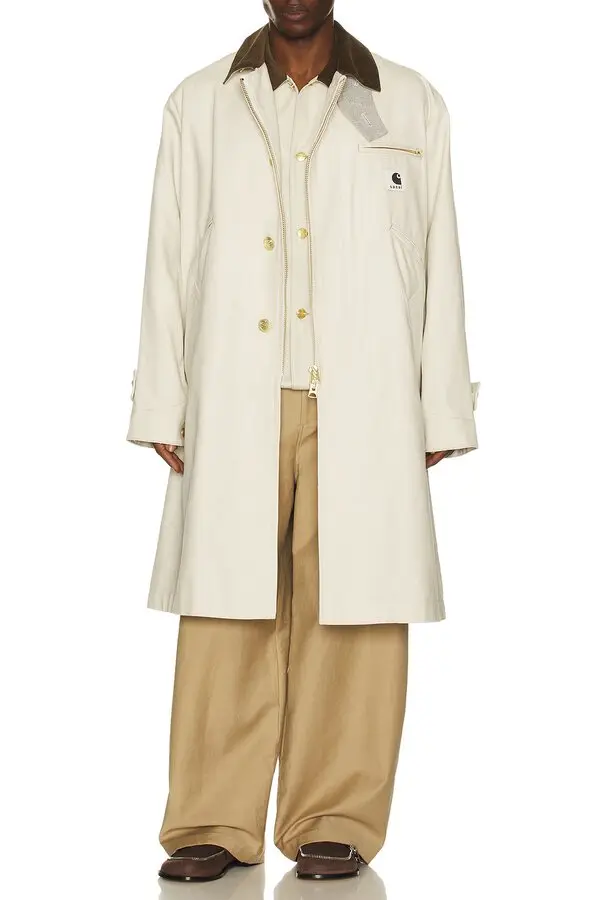 Sacai X Carhartt Wip Duck Coat - Ivory