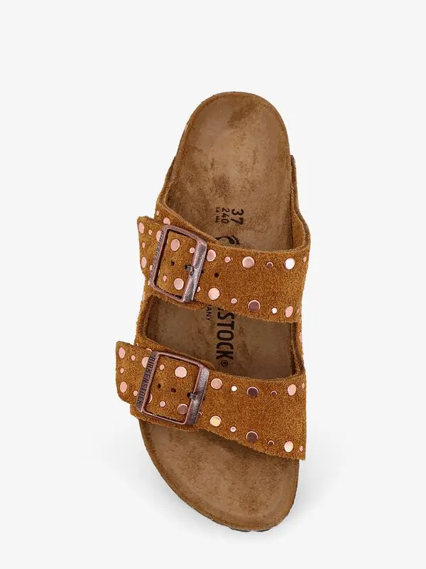 BIRKENSTOCK Arizona Rivet Suede Sandals - Brown