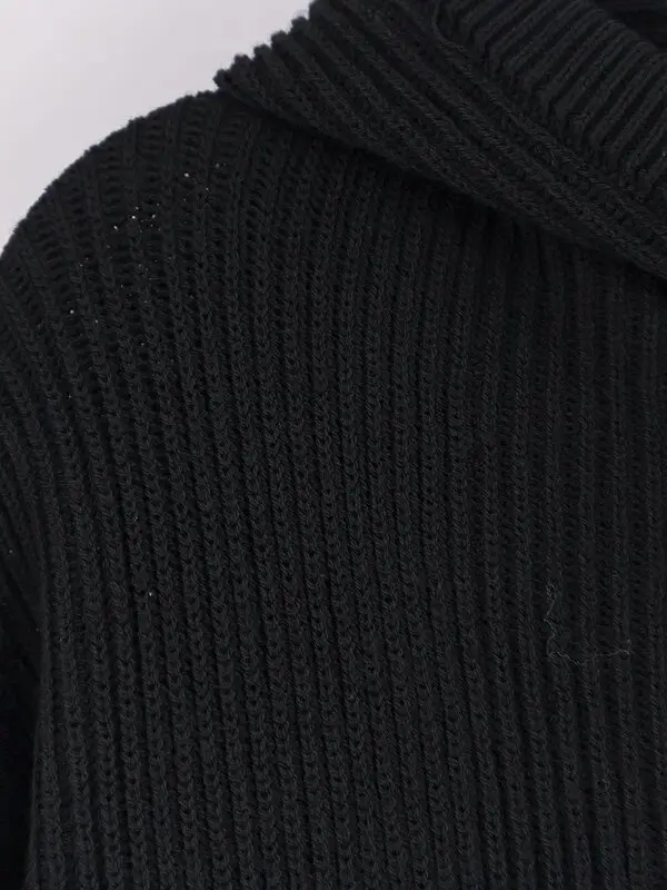 Rick Owens Virgin Wool Cardigan - Black