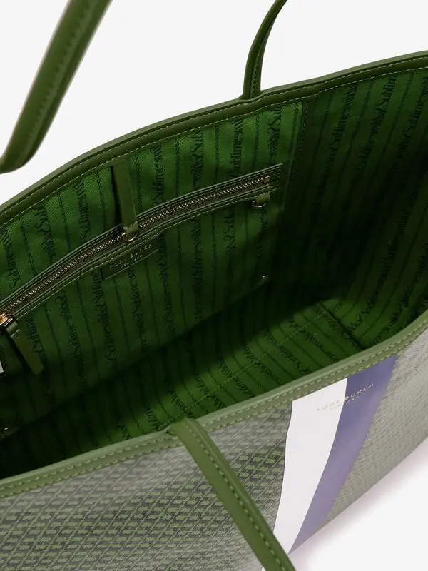 Tory Burch Coated Canvas The Racer Tote - Green