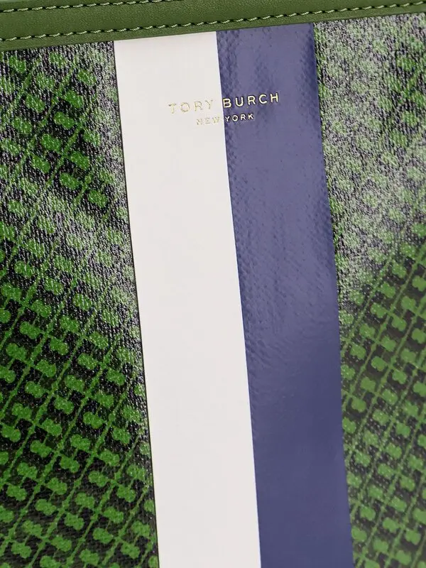 Tory Burch Coated Canvas The Racer Tote - Green