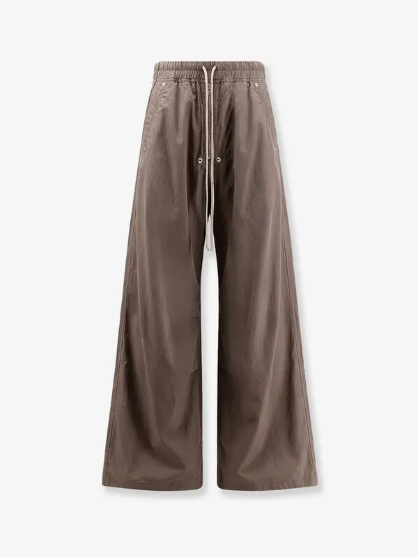 Rick Owens Cotton Wide Leg Trousers - Grey