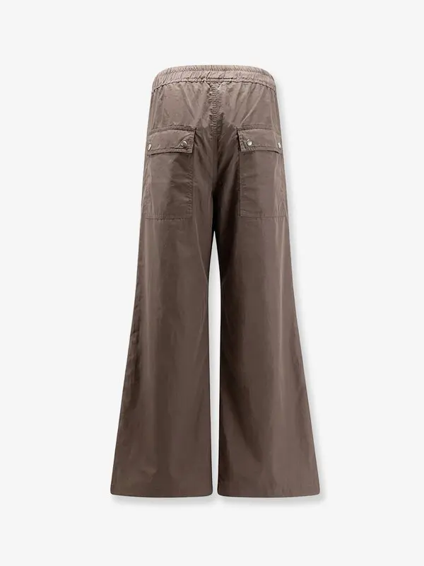 Rick Owens Cotton Wide Leg Trousers - Grey