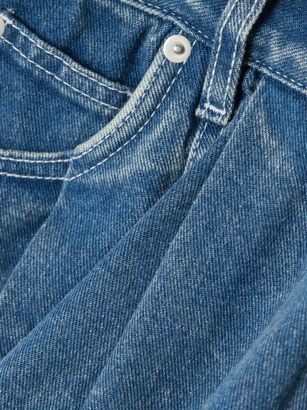 Sea Stasia Pleated Denim Shorts