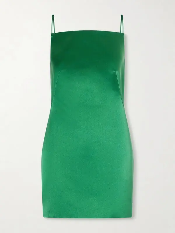 Givenchy Silk-satin Mini Dress - Green