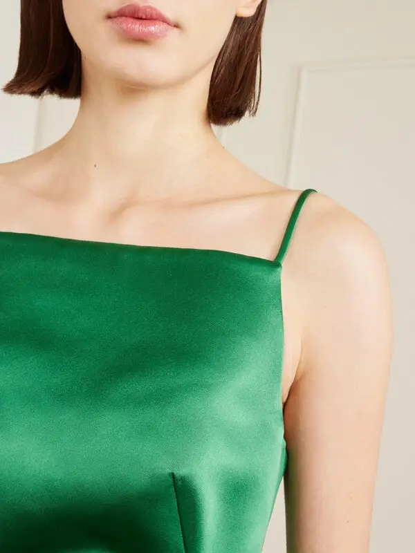 Givenchy Silk-satin Mini Dress - Green