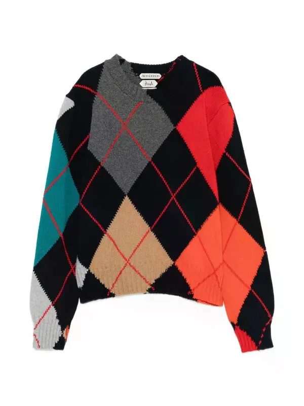 JW Anderson X Pringle Of Scotland Crew-neck Sweater - Blue