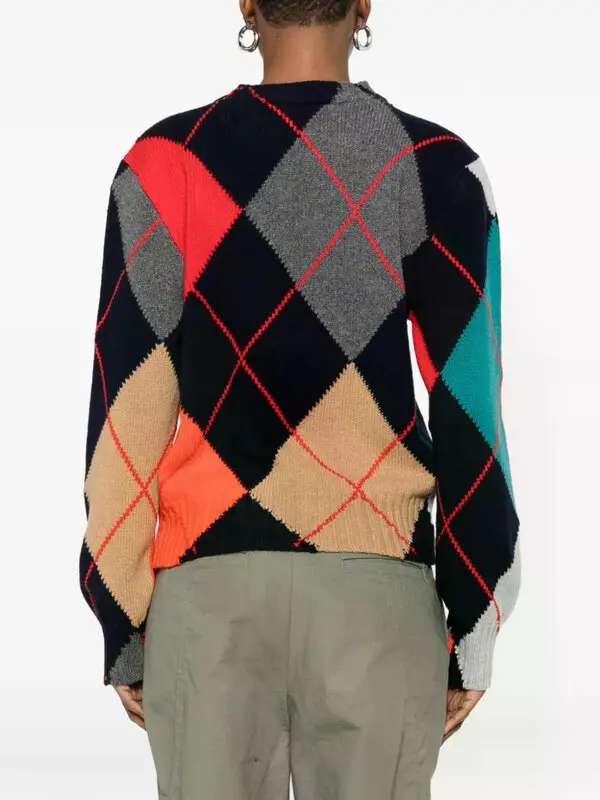 JW Anderson X Pringle Of Scotland Crew-neck Sweater - Blue