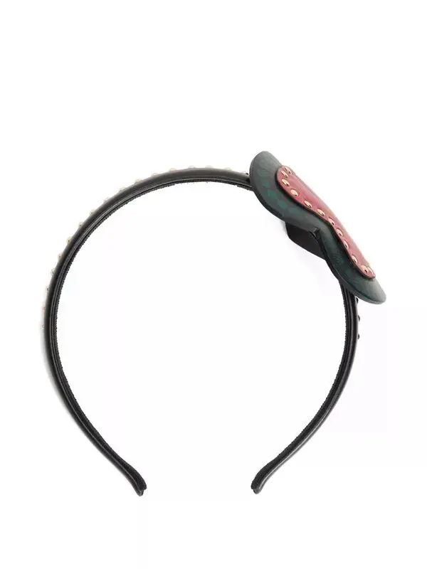 Red Valentino Studded Heart Headband