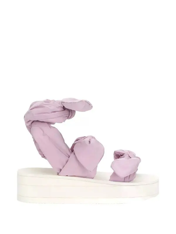 Red Valentino Bow Wedge Sandals - Pink