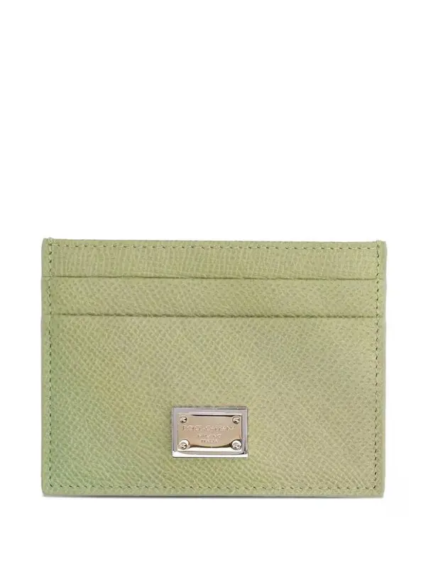 Dolce & Gabbana Plaque-logo Card Holder - Green
