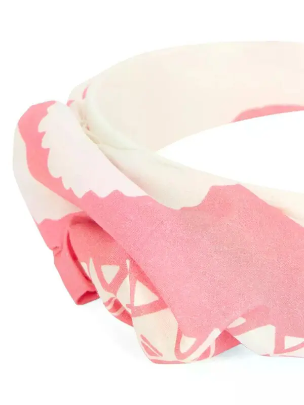 Red Valentino Gathered Printed Hairband
