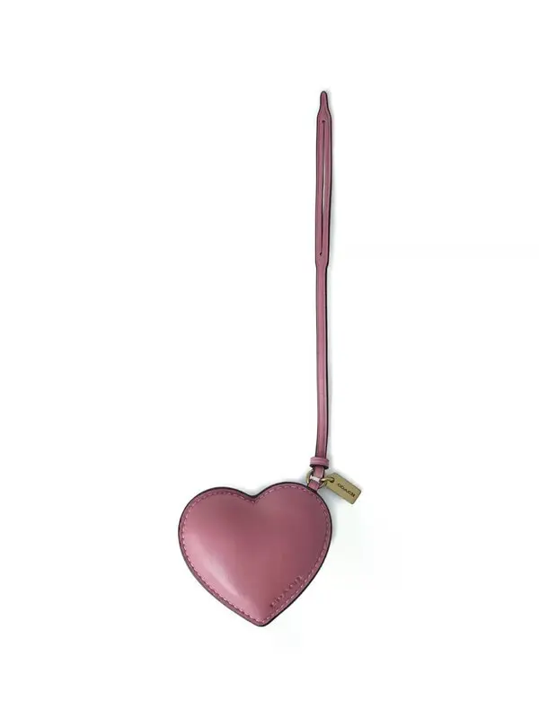 COACH Heart-shape Adjustable-strap Keyring - Pink