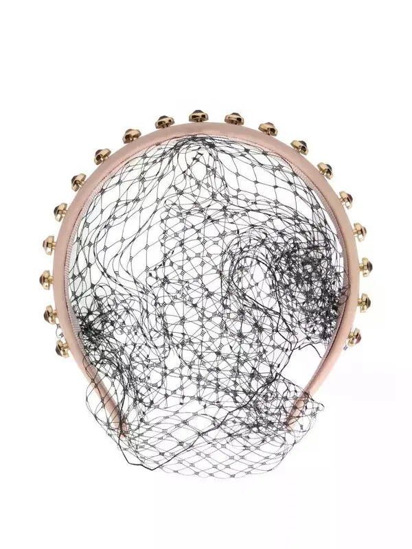 Red Valentino Embellished Net Hairband - Neutrals