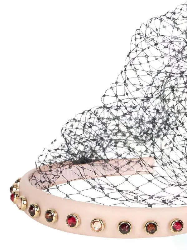 Red Valentino Embellished Net Hairband