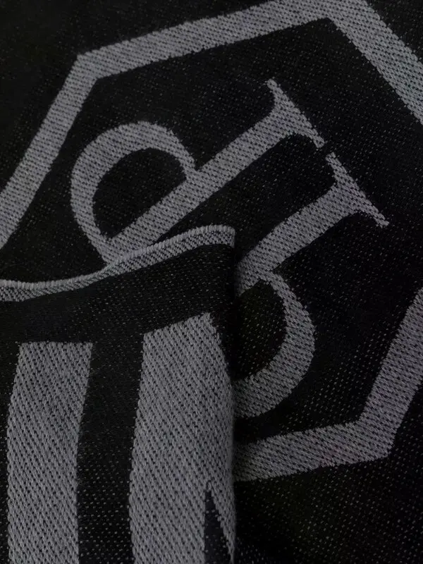Philipp Plein Wool Logo Scarf