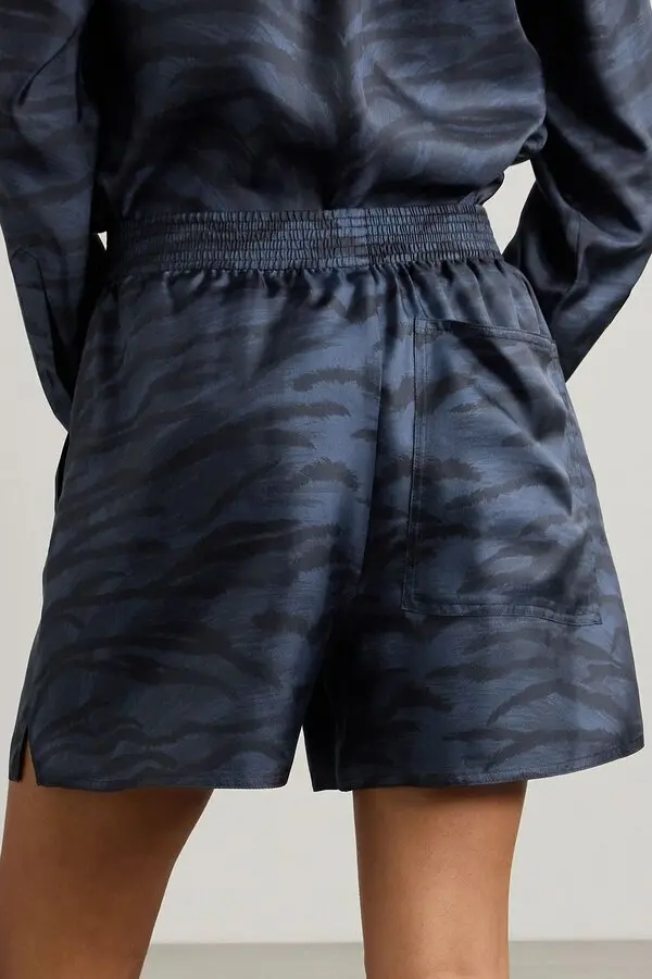 Stella McCartney Zebra-print Silk Shorts