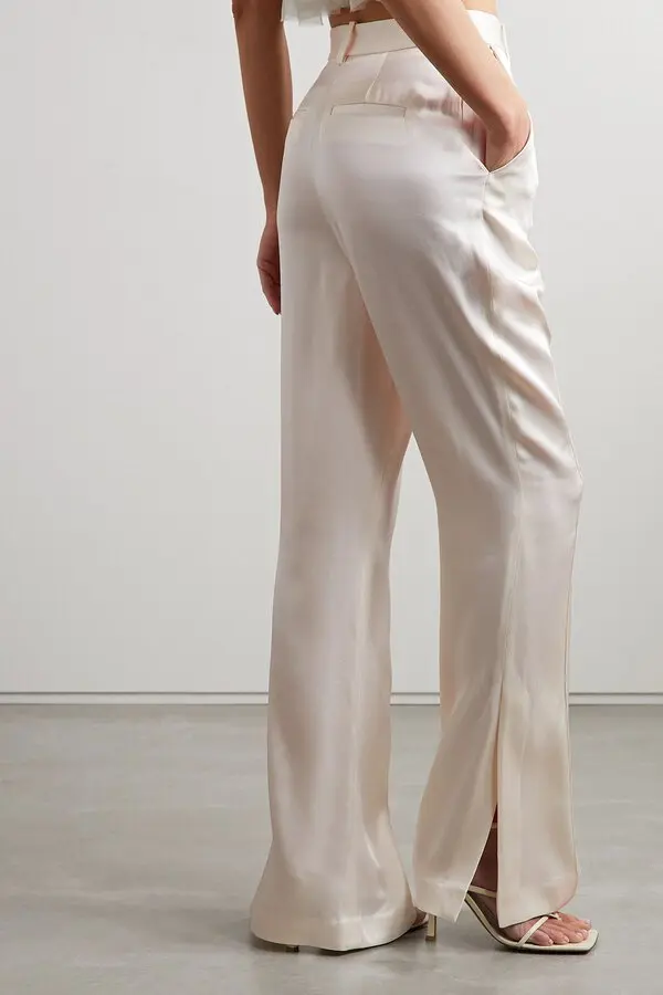 Lapointe Satin-crepe Flared Pants