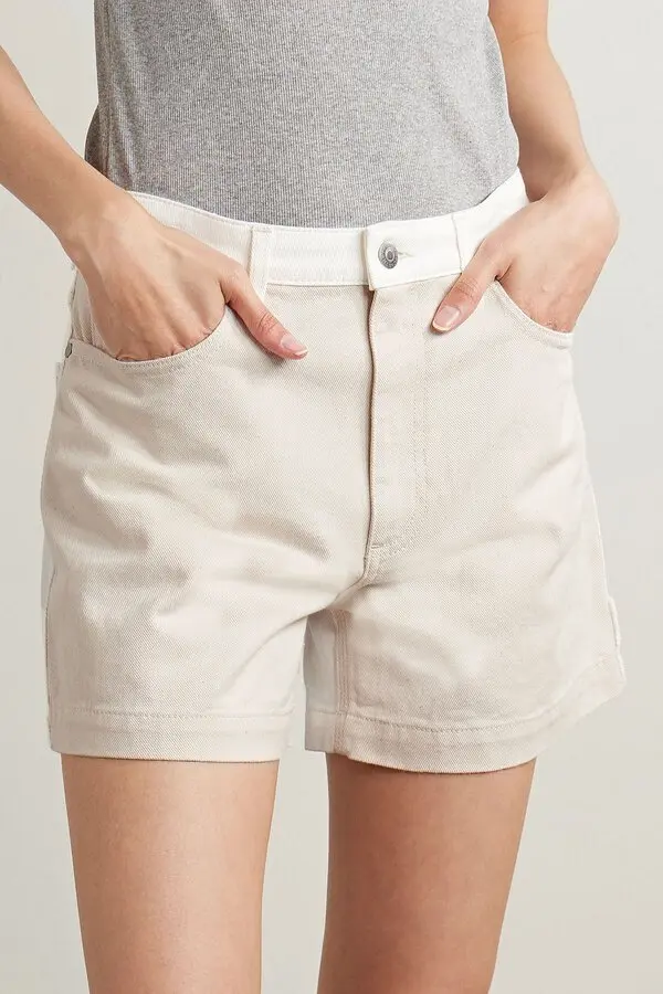 Stella McCartney Two-tone Denim High-rise Shorts