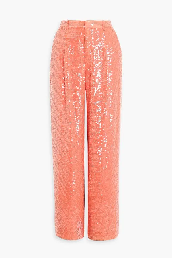Lapointe Sequined Chiffon Straight-leg Pants
