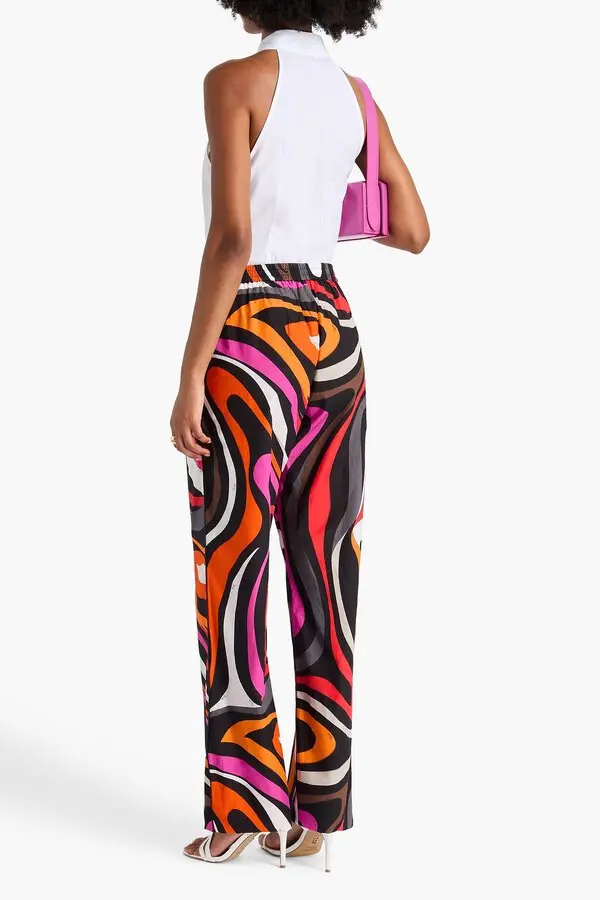 Emilio Pucci Printed Cotton-poplin Straight-leg Pants