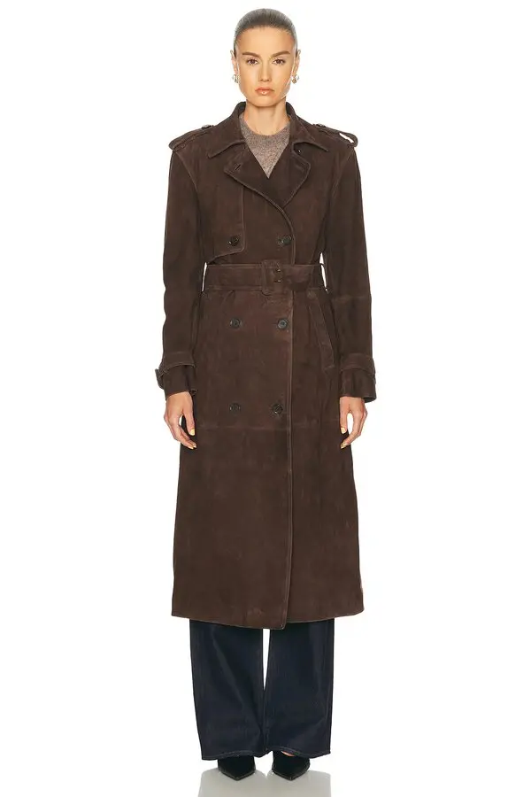 ARMA Benedict Suede Trench Coat