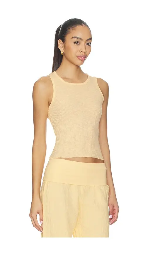 BOBI Cropped Rib Tank Top