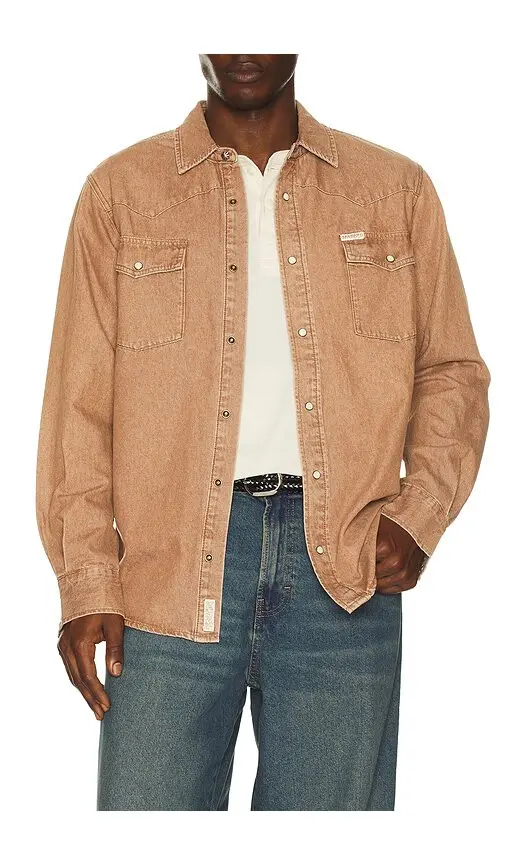 SENDERO PROVISIONS CO. The Wyatt Pearl Snap Shirt In Brown